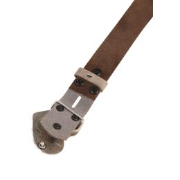 Damen Lederg&uuml;rtel "&raquo;Soft Taupe&laquo;, mit austauschbarer Schlie&szlig;e &raquo;Rosenherz Komplett&laquo;"taupe, Gr. 80, RETTUNGSRING G&Uuml;RTEL, Rindsleder, G&uuml;rtel
