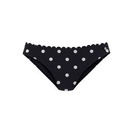 Lascana Damen Bikini-Hose "Jada", schwarz-wei&szlig;, Gr. 32, gepunktet, Polyamid, Badehosen, mit Muschelkante und P&uuml;nktchen
