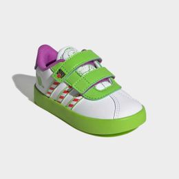 M&auml;dchen Sneaker "VL COURT BUZZ CF I", adidas Sportswear, Gr. 25cloud wei&szlig;, ftwr wei&szlig;, semi solar gr&uuml;n, Synthetik, Textil, Schuhe, Design auf den