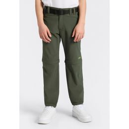 Zip-off-Hose CMP "KID ZIP-OFF-PANT", Jungen, Gr. 176, N-Gr, oil gr&uuml;n, Obermaterial: 89% Polyester, 11% Elasthan, Hosen, Elastisch & Atmungsaktiv & Schnell trocknend & f&uuml;r Kinder