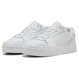 Sneaker Puma "RBD BREAK LOW", Damen, Gr. 42,5, wei&szlig; (Puma wei&szlig;, cool light gray, Puma schwarz), Leder, mehrfarbig, Schuhe Sneaker, aus Leder, Innenmaterial aus Textil, mit Schn&uuml;rverschluss