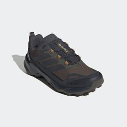 Wanderschuh adidas terrex "TERREX SKYCHASER AX5 GORE-TEX", Herren, Gr. 42,5, shadow olive, carbon, bronze strata, Synthetik, Textil, Schuhe Wanderschuh, wasserdicht dank Gore-Tex Membrane