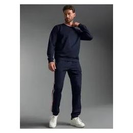 Freizeitanzug TRIGEMA "TRIGEMA Jogginganzug aus bequemer Sweat-Qualit&auml;t", Herren, Gr. XL, navy, Sweatware, 70% Baumwolle, 30% Polyester, Sportanz&uuml;ge Freizeitanzug