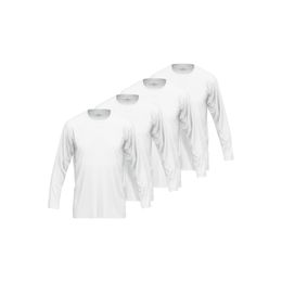 G&ouml;tzburg Longsleeve G&Ouml;TZBURG "Longsleeve Langarmshirt 4P 4er Pack", Herren, Gr. L, wei&szlig;, Obermaterial: 100% Baumwolle CO., Shirts Longsleeve