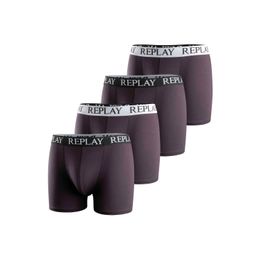 Boxershorts Replay "Boxershort 4er Pack", Herren, Gr. L, schwarz (schwarz, wei&szlig;), Obermaterial: 95% Baumwolle CO. 5% Elasthan EL., Unterhosen Boxershorts