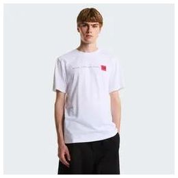 T-Shirt The North Face "M NEVER STOP EXPLORING REGULAR SHORT SLEEVE TEE-GRAPHIC", Herren, Gr. M, tnf wei&szlig;, Obermaterial: 60% Baumwolle, 40% Polyester, Shirts T-Shirt, normale Passform, kurze &Auml;rmel, f&uuml;r Sport und Freizeit