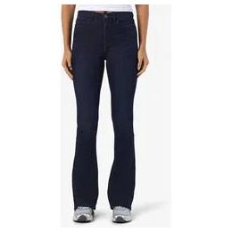 Bootcut-Jeans Noisy may "NMSALLIE HW FLARE JEANS VI241DB NOOS", Damen, Gr. 27, L&auml;nge 32, blau (dunkelblau denim), Denim/Jeans, Obermaterial: 75% Baumwolle, 18% Polyester, 5% Viskose, 2% Elasthan, unifarben, skinny fit, Jeans