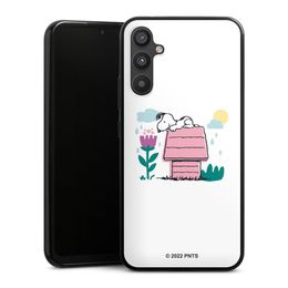 DeinDesign Galaxy A34 5G Handy Slim Case extra d&uuml;nn Silikon Handyh&uuml;lle schwarz H&uuml;lle Snoopy Dog Official Licensed Product Silikon Slim Case