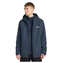 3-in-1-Funktionsjacke Jack Wolfskin "TAUBENBERG 3IN1 JKT M", Herren, Gr. M (50), blau (midnightsky), Obermaterial: 100% Polyester. Innenjacke: 87% Polyester, 13% sonstige Fasern, Jacken, Topseller