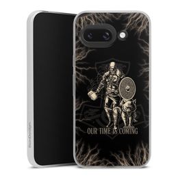 DeinDesign Google Pixel 9a Handy Slim Case Silikon Handyh&uuml;lle transparent H&uuml;lle extra d&uuml;nn Wikinger Vikings Tv Show Designs Silikon Slim Case