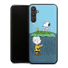DeinDesign Galaxy A34 5G Handy Slim Case extra d&uuml;nn Silikon Handyh&uuml;lle schwarz H&uuml;lle Peanuts Children Snoopy Silikon Slim Case