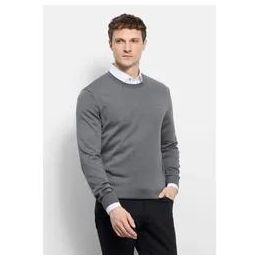 Strickpullover OLYMP "OLYMP Casual Strick", Herren, Gr. 3XL, silbergrau, 100% Schurwolle, Pullover Strickpullover