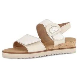 Plateausandaletten Gabor "Plateau Sandale", Damen, Gr. 36, beige, Schuhe