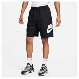 Shorts Nike SPORTSWEAR "M NK CLUB SHORT WVN", Herren, Gr. XL, N-Gr, schwarz, wei&szlig;, Obermaterial: 100% Polyester, Hosen Shorts, aus Twill-Mischgewebe, elastischer Bund mit Kordelzug