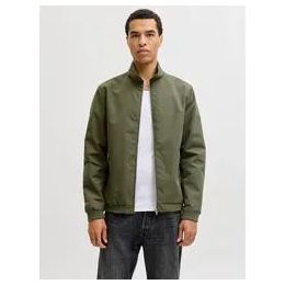 Jack & Jones Blouson JACK & JONES "JJERUSH Stylisch, funktional, ideal f&uuml;r Herbst, pflegeleicht", Herren, Gr. XS, dusty olive, Web, Obermaterial: 100% Polyester, unifarben, regular fit taillenbedeckt, ohne Ausschnitt, Rippb&uuml;ndchen, Jacken Blouson, mit stylischem Stehkragen
