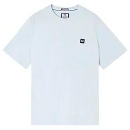 T-Shirt Weekend Offender "BROOKLANDS BADGE TEE. Herren", Damen, Gr. M, sky, Jersey, 100% Baumwolle, normal normal, Rundhals, Shirts T-Shirt, T-Shirt Herren, leichtes Kurzarmshirt, Sporttrikot, Outdoor, Sale