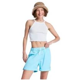 Bermudas Roxy "Sweetest Day", Damen, Gr. XS, tanager turquoise, Obermaterial: 55% Lyocell, 45% Walkfrottier;, Hosen Bermudas