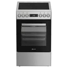 Bauknecht Elektro-Standherd "B5V8LMX", Energieeffizienz: A (A+++-D), silber (edelstahl), Herdsets, Hei&szlig;luftbackofen mit 8 Funktionen und Hydrolyse-Reinigungsfunktion