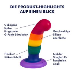 EIS Bunter G-Punkt-Dildo mit Saugfu&szlig;, 14,2 cm