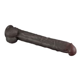 14,5" Dual Layered Silicone Cock XXL, 37,5 cm