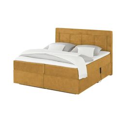 Jette Home Motor-Boxspringbett Jette Patch &brvbar; gelb &brvbar; Ma&szlig;e (cm): B: 182 H: 127 &raquo; H&ouml;ffner