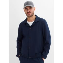bonprix Anzug-Blouson aus bequemen Punto di Roma, blau, Gr.64/66 (3XL), Flexibilit&auml;t im Alltag: Dank des Stretch-Materials bietet dieser Blouson optimale Bewegungsfreiheit