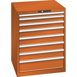LISTA ESD-Schubladenschrank, BxTxH 717 x 725 x 850 mm, 8 Schubladen, Traglast 75 kg, orange