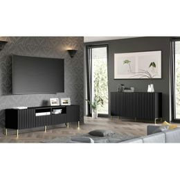 H&ouml;ffner Sideboard schwarz Ma&szlig;e (cm): B: 150 H: 87 &raquo; H&ouml;ffner