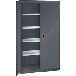 LISTA ESD-Schwerlastschrank, H 1950 mm, 4 Fachb&ouml;den, BxT 1100 x 641 mm, anthrazitgrau