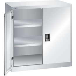 LISTA ESD-Fl&uuml;gelt&uuml;rschrank, H 1000 mm, 2 Fachb&ouml;den, BxT 1002 x 500 mm, lichtgrau