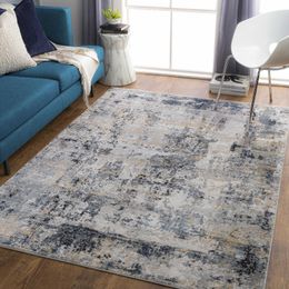 Teppich LIVABLISS "PARIS", grau, B:200cm L:275cm, Kunstfaser, Polyester, Teppiche, Teppich, Modern Marmor Design, Wohnzimmerteppich, Schlafzimmer