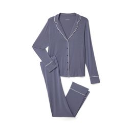 Tchibo - Pyjama-Set - Damen - Gr. L - blau