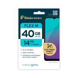 Tchibo - Flex M mit 40 GB - 14,99 &euro;/4 Wochen