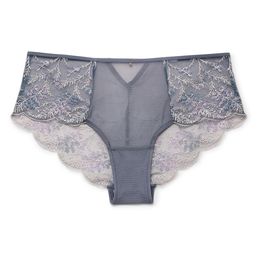 Tchibo - Panty mit Stickerei - Damen - Gr. XL - blau