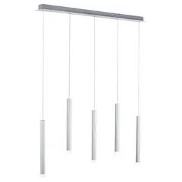 JUST LIGHT Pendelleuchte "BRUNO", grau (aluminiumfarben), 5, H: 120cm, 1 Stk., Leuchten, LED, Pendelleuchte