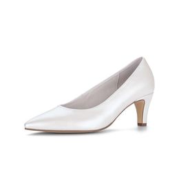 Pumps Gabor "Eleganter Pump", Damen, Gr. 38,5, wei&szlig;, Schuhe Pumps