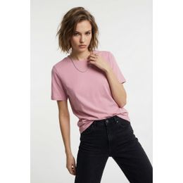 V&eacute;ro Moda Kurzarmshirt VERO MODA "VMPAULINA SS T-SHIRT GA JRS NOOS", Damen, Gr. S, bleached mauve, Jersey, Obermaterial: 100% Baumwolle, unifarben, normal, Rundhals, Shirts, Baumwolle, regular fit