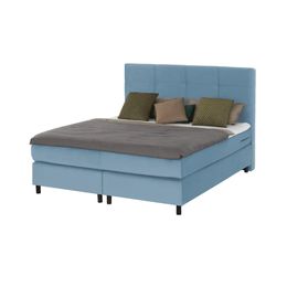 H&ouml;ffner Boxspringbett Wind &brvbar; blau &brvbar; Ma&szlig;e (cm): B: 140 H: 152 &raquo; H&ouml;ffner