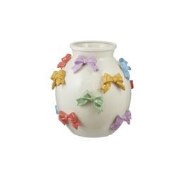 HOME STORY Vase Schleifen wei&szlig; Dolomite Ma&szlig;e (cm): H: 27 &Oslash;: 27 &raquo; H&ouml;ffner