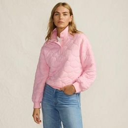 LANDS' END Sweatshirt mit Steppung, Damen,  Pink, Polyester/Viskose, by Lands' End
