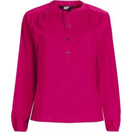 LANDS' END Feincord-Bluse mit Raffungen, Damen,  Rot, Baumwolle, by Lands' End