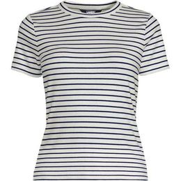 LANDS' END T-Shirt aus softem Viskosemix, Damen,  Wei&szlig;, Viskose/Polyester-Mischung, by Lands' End
