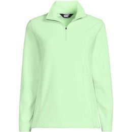 LANDS' END Anyweather Fleece-Pullover mit Rei&szlig;verschluss, Damen,  Gr&uuml;n, Polyester, by Lands' End
