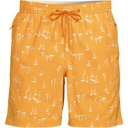 LANDS' END Badeshorts mit Hydroliner, 18 cm, Herren,  Orange, by Lands' End