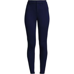 LANDS' END Pont&eacute;-Leggings High Waist, Damen,  Blau, Viskose-Mischung/Nylon-Mischung, by Lands' End
