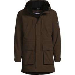 LANDS' END Wasserdichter, isolierter Squall-Parka, Herren,  Braun, Nylon, by Lands' End