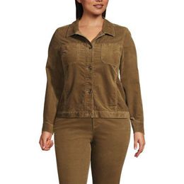 LANDS' END Leicht verk&uuml;rzte Cordjacke, Damen,  Braun, Baumwoll-Mischung, by Lands' End
