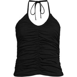 LANDS' END Wandelbares Neckholder-Tankinitop mit Raffungen, Damen,  Schwarz, Elasthan/Nylon, by Lands' End