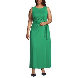 LANDS' END Maxikleid aus Baumwolle/Modal mit Bindeband, Damen,  Gr&uuml;n, Baumwolle Modal, by Lands' End