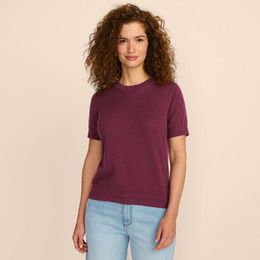 LANDS' END Rundhalspullover aus Baumwolle/Seidenmix, Damen,  Rot, Baumwolle/Seide/Nylon, by Lands' End